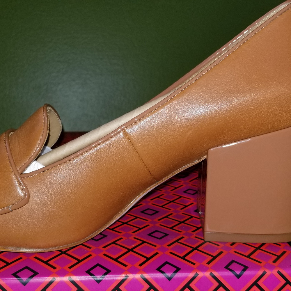 Tory Burch Kira Block-Heel Loafer Pumps - Gem